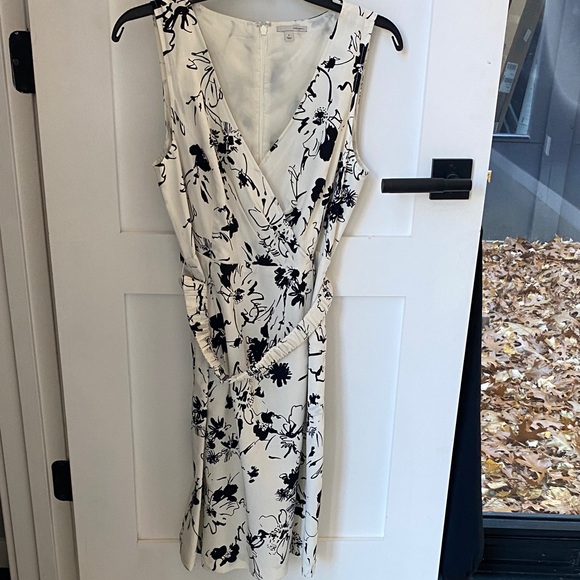 Halogen | Dresses | Halogen Black And White Floral Midi Dress | Poshmark